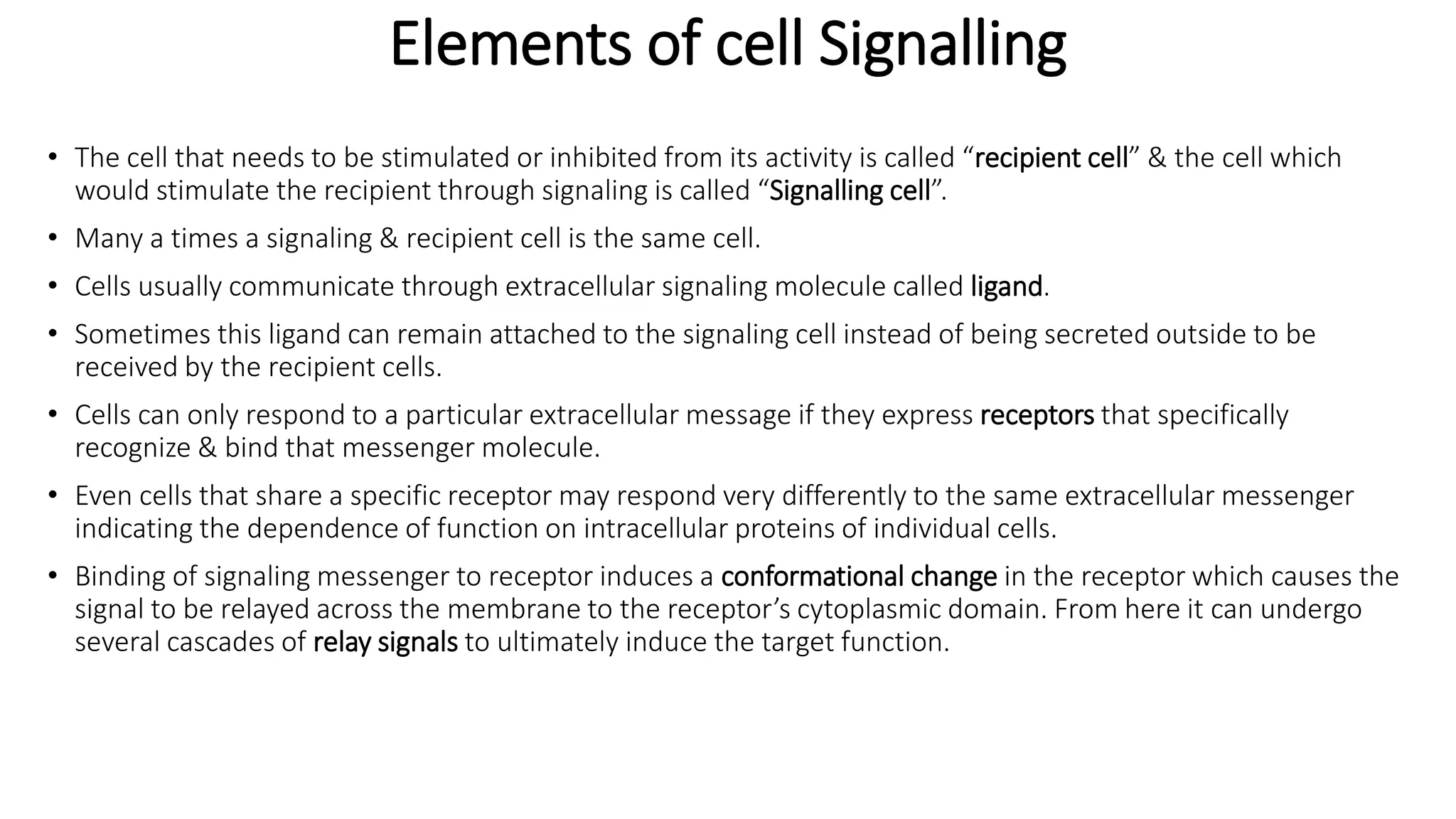 cell signalling & communication of cells.ppt | Biological Sciences ...
