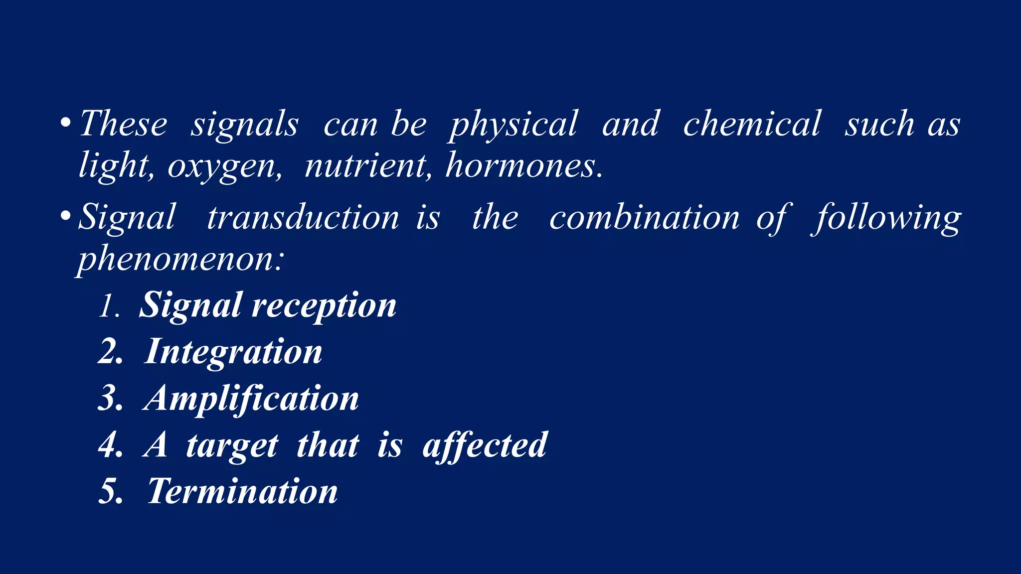 Introduction to Cell signalling | PPT