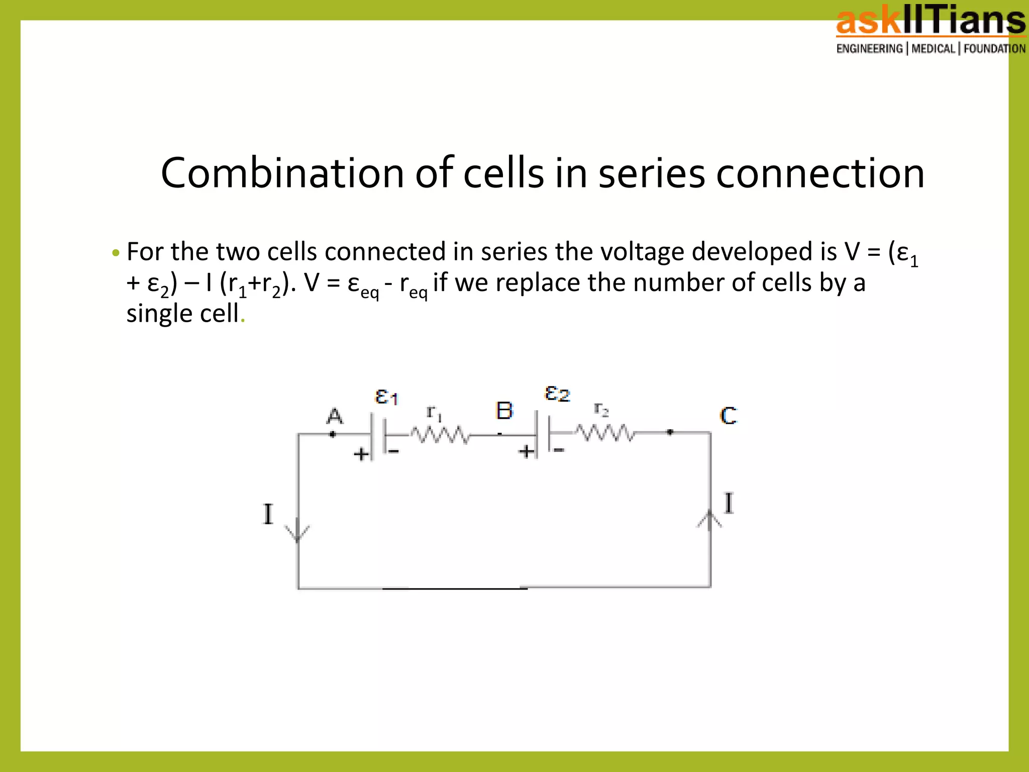 Cells in Series and in Parallel | Physics | PPTX