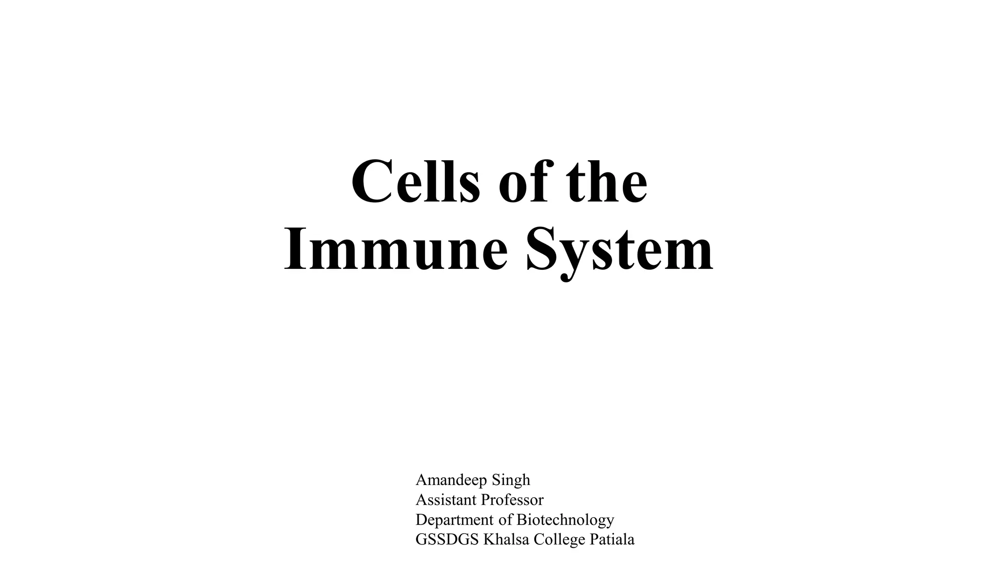 Cells of the immune system | PPT