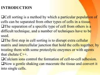 Cell sorting/FLOW CYTOMETERY/Fluorescence Flow Cytometry | PPT