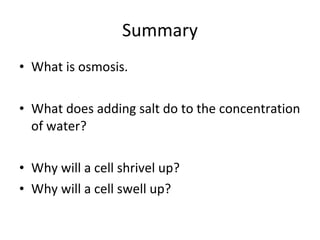 Cells Osmosis | PPT