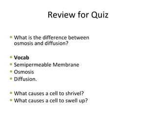 Cells Osmosis | PPT