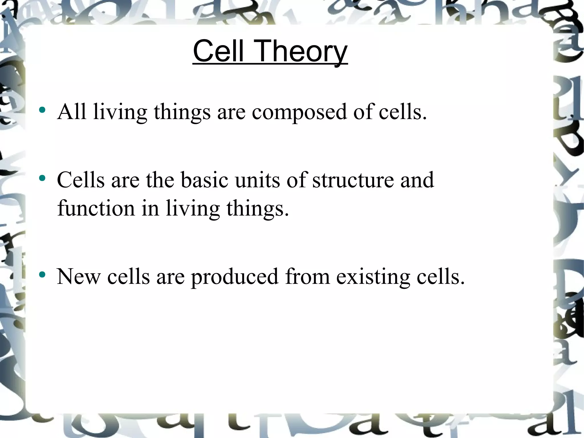 Cells part 2 cell theory | ODP
