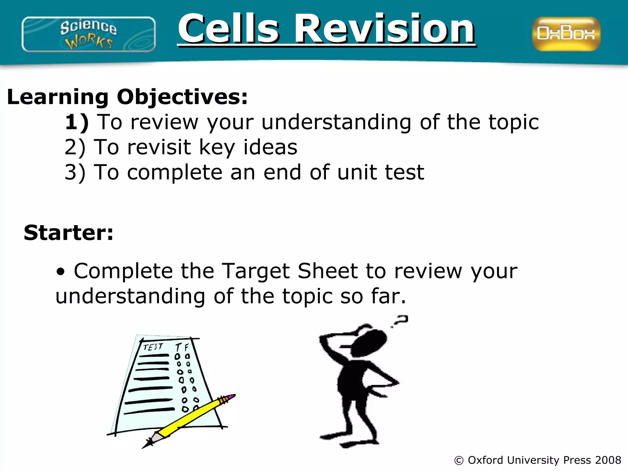 Cells revision lesson | PPT