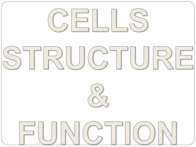 Cells (Structure and Function) | PPTX | Biological Sciences | Science