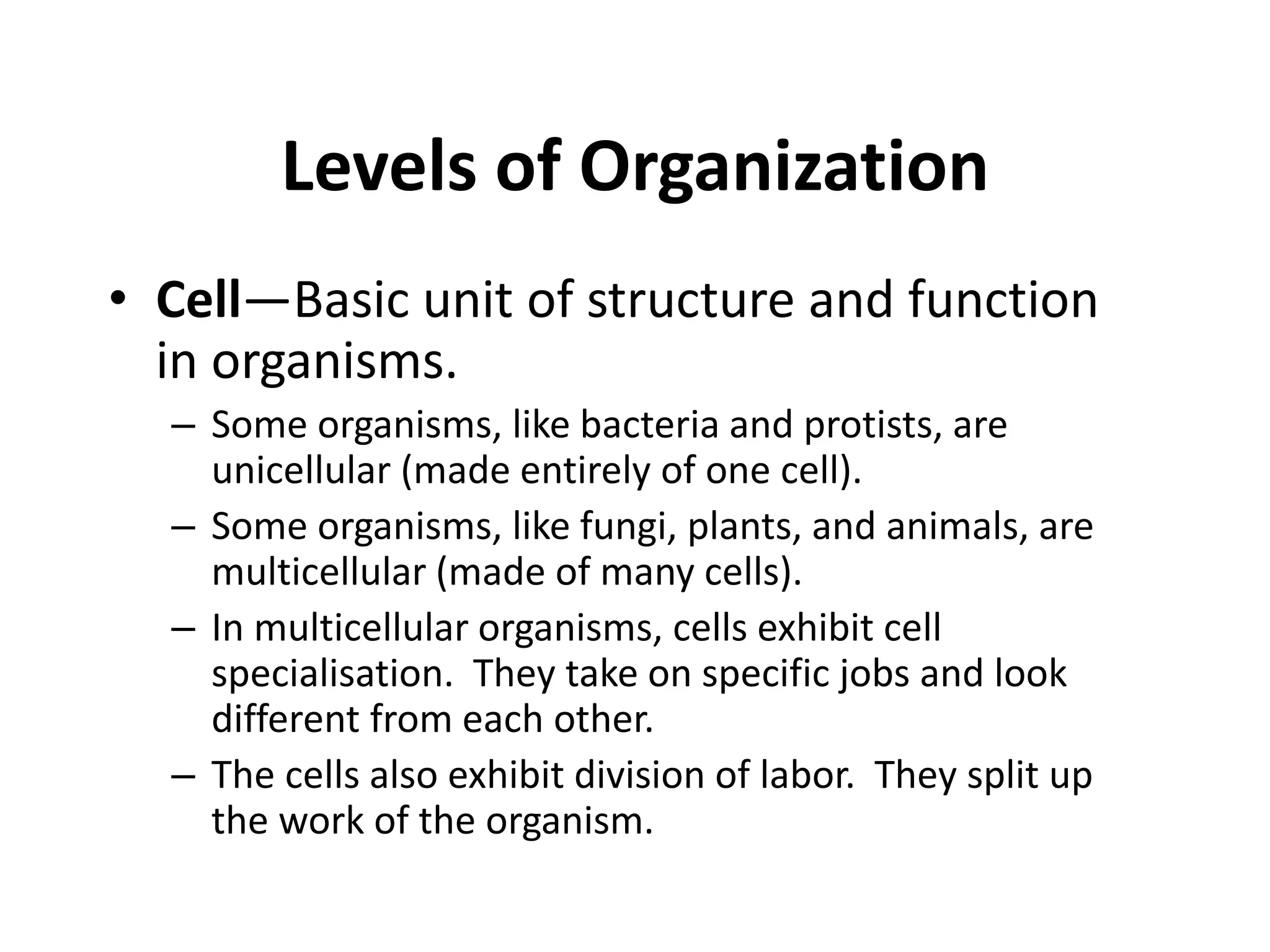 Anatomy - Topic 1 (A) From Cells to organisms | PPT