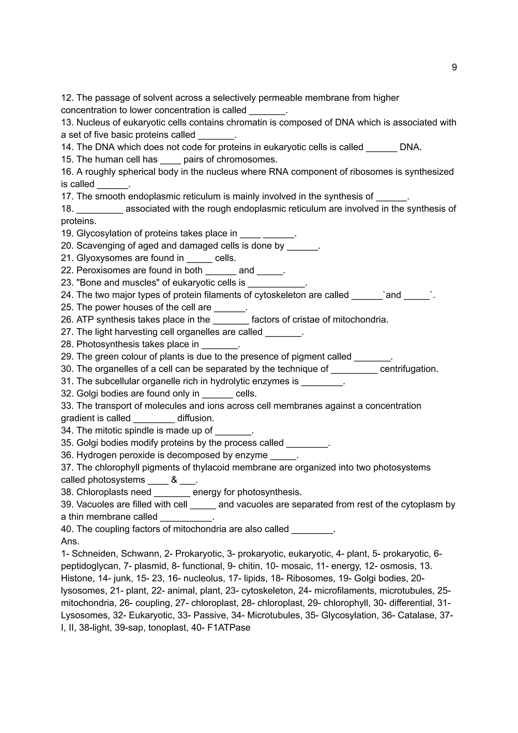 Cell structure & function | IGNOU Biochemitry • CHE9 (English/Hinglish) | PDF
