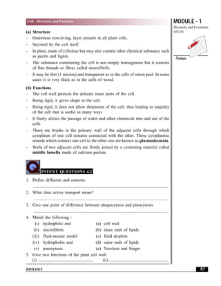 Cell structure and function | PDF