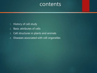 Cell structure and function basics of cell biology | PPT