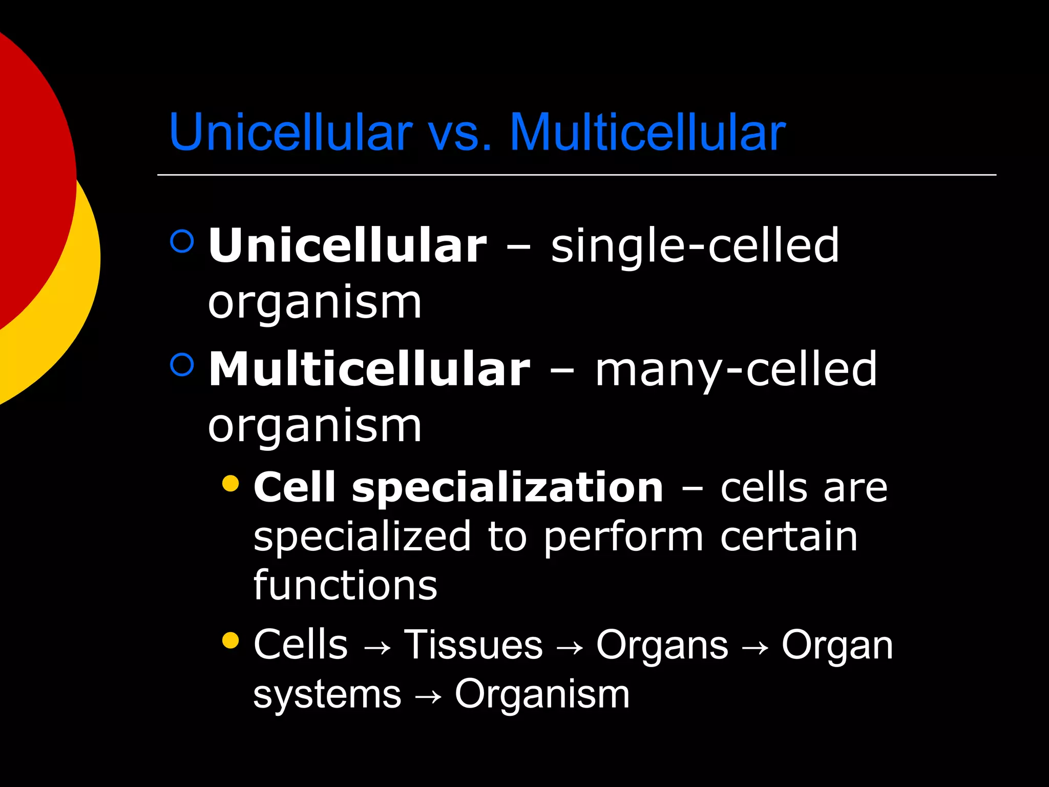 Cell structure and function (Miller and Levine Biology chapter 7) | PPT