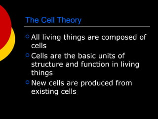 Cell structure and function (Miller and Levine Biology chapter 7) | PPT