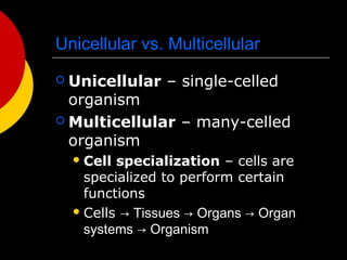 Cell structure and function (Miller and Levine Biology chapter 7) | PPT