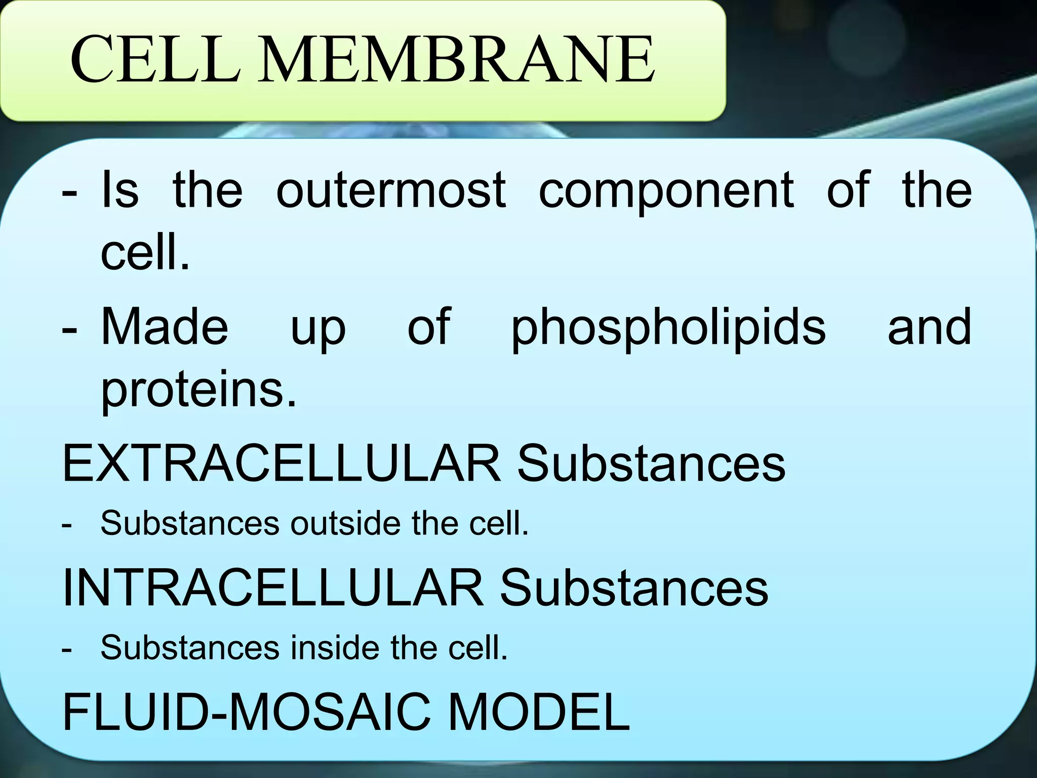 Cell structure and functions | PPTX