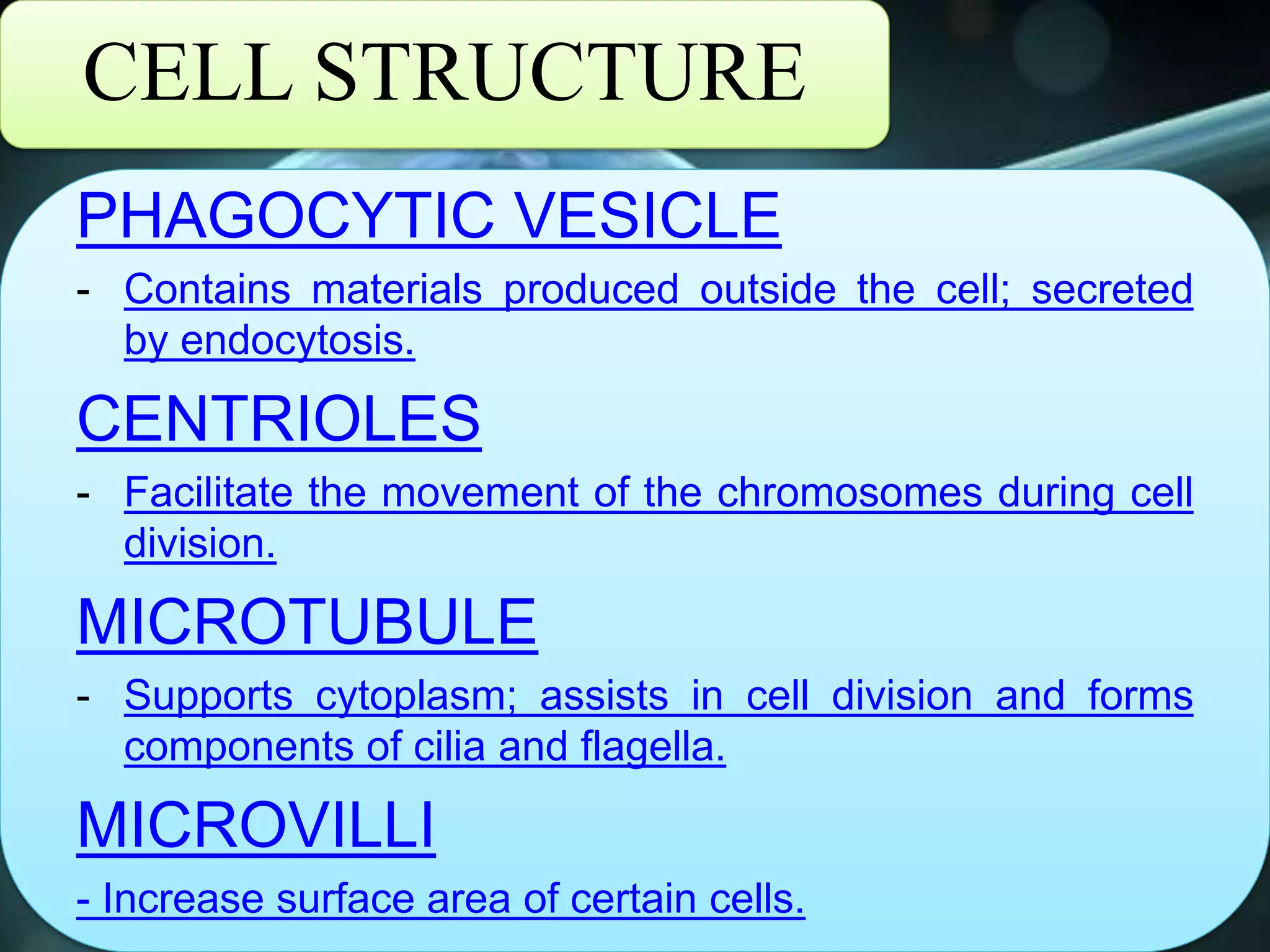 Cell structure and functions | PPTX