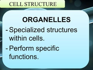 Cell structure and functions | PPTX