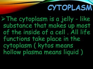 Cell structure and it’s functions | PPTX
