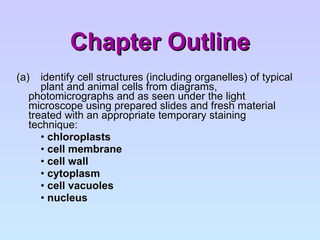 Cell structure and organisation | PPT