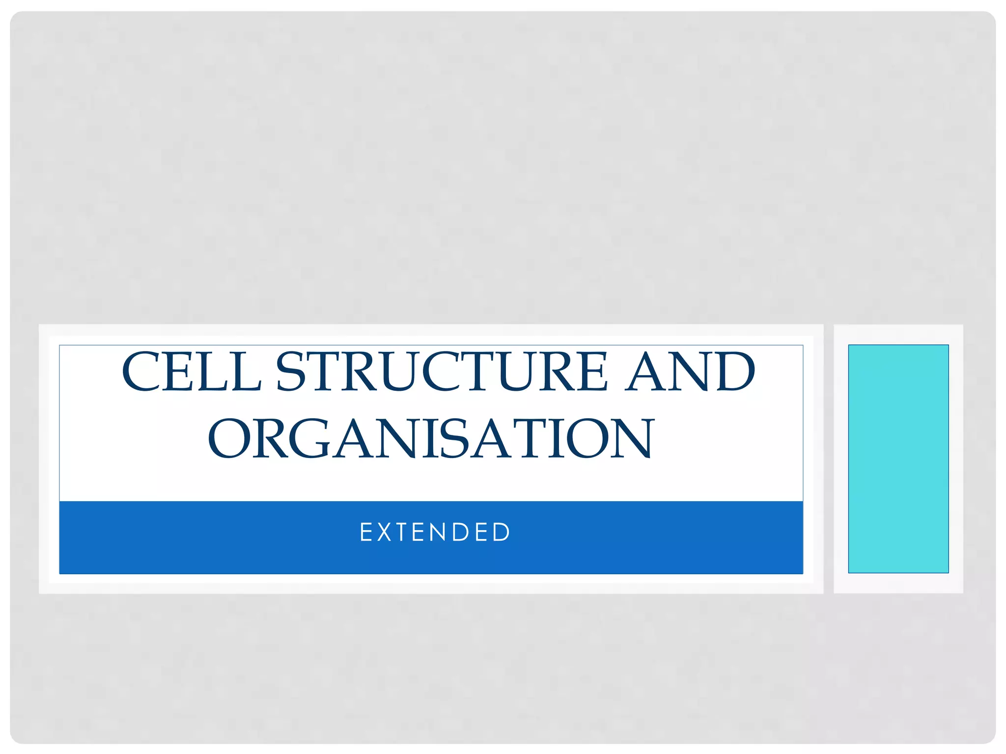 Cell structureIGCSE | PPTX | Chemistry | Science