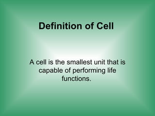 Cell structure function | PPT