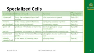 CELL STRUCTURE AND FUNCTION FOR CAMBRIDGE IGCSE | PPT