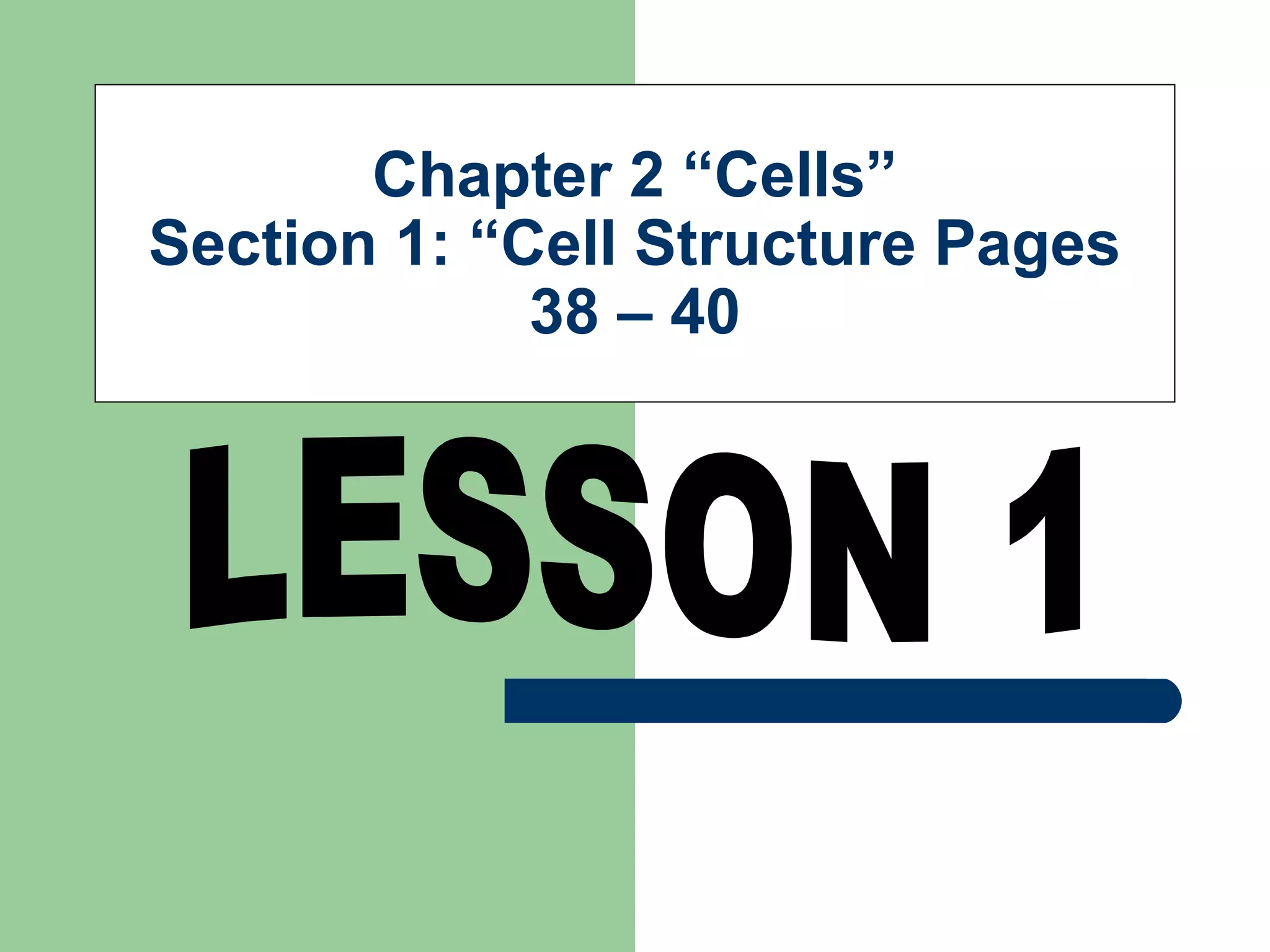 Cell structures lesson1 | PPT
