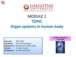 Cell stucture and organ systems | PPT