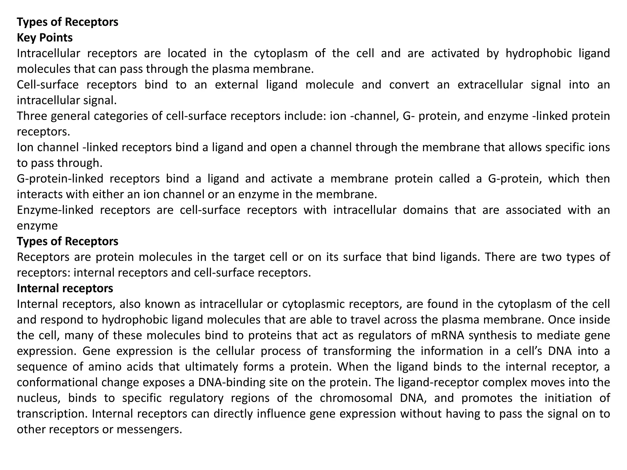 Types of receptors | PPTX