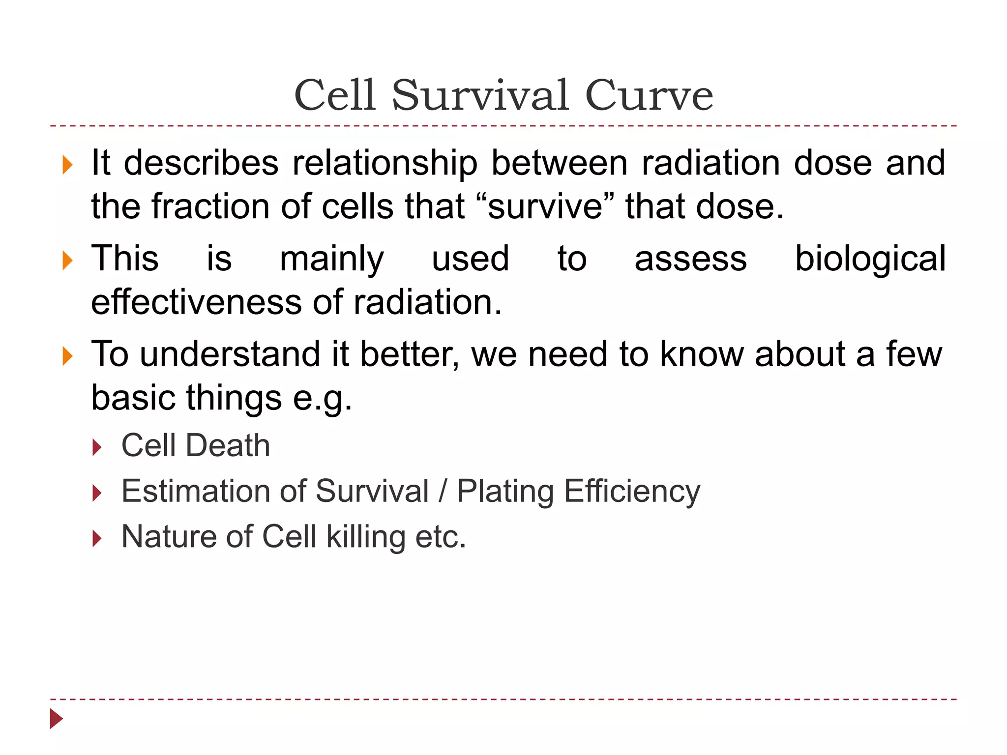 Cell survival curve | PPTX
