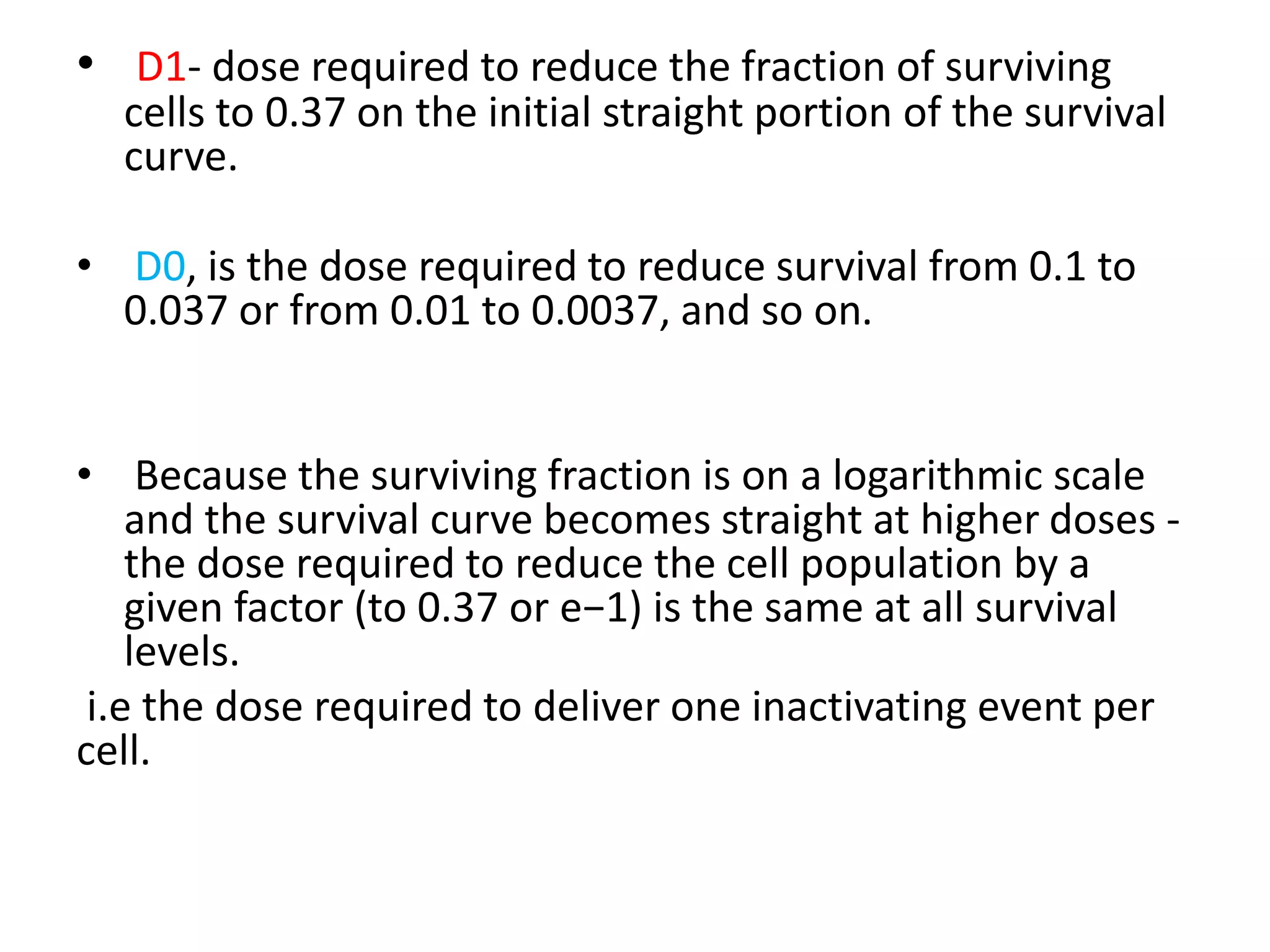 Cell survival curves- Radiobiology | PPTX