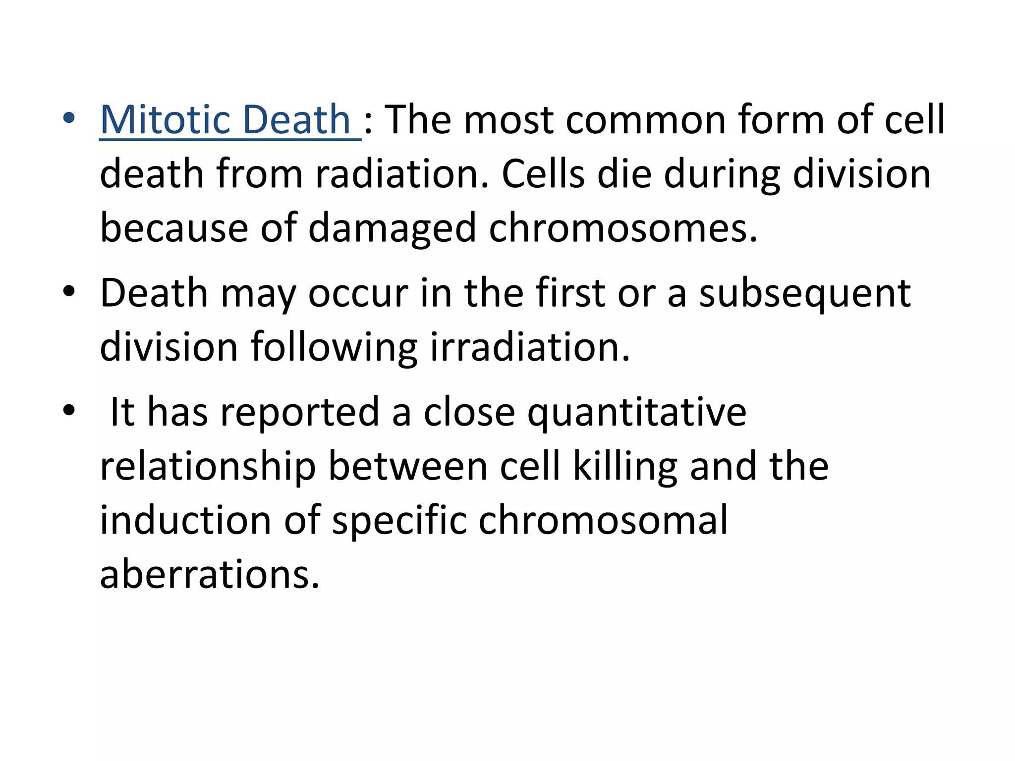 Cell survival curves- Radiobiology | PPTX