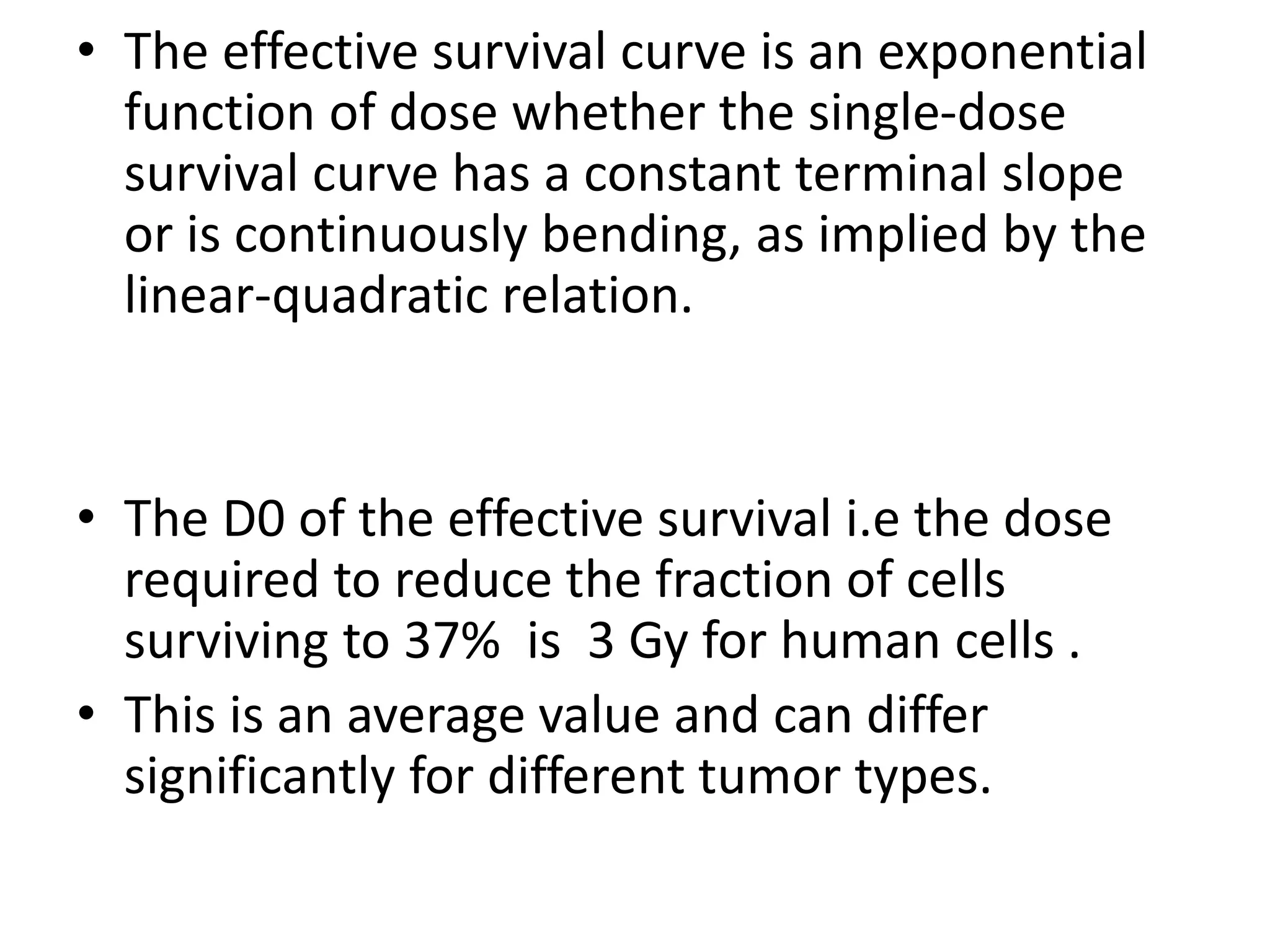 Cell survival curves- Radiobiology | PPTX