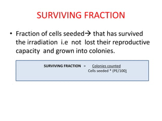 Cell survival curves- Radiobiology | PPTX