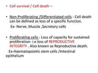 Cell survival curves- Radiobiology | PPTX