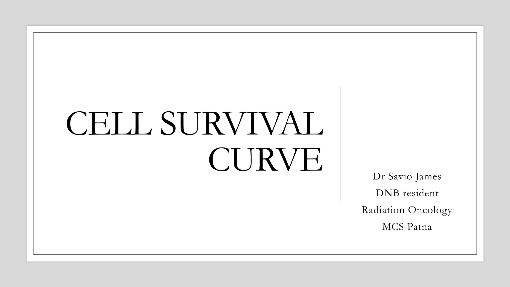 Cell survival curves | PPT