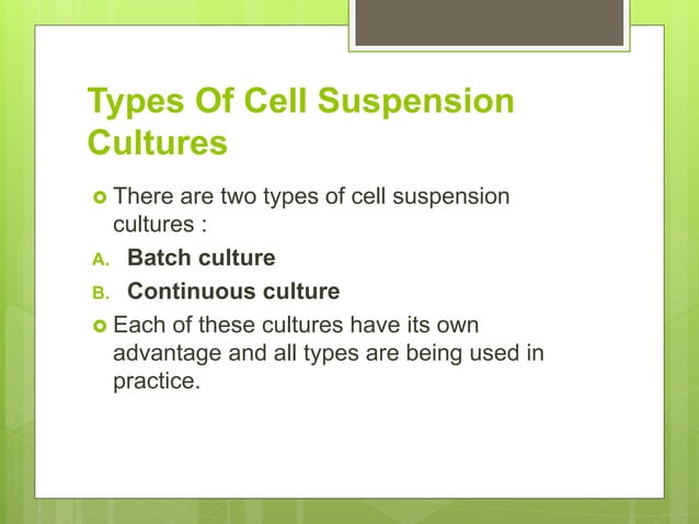 Cell suspension culture | PPTX