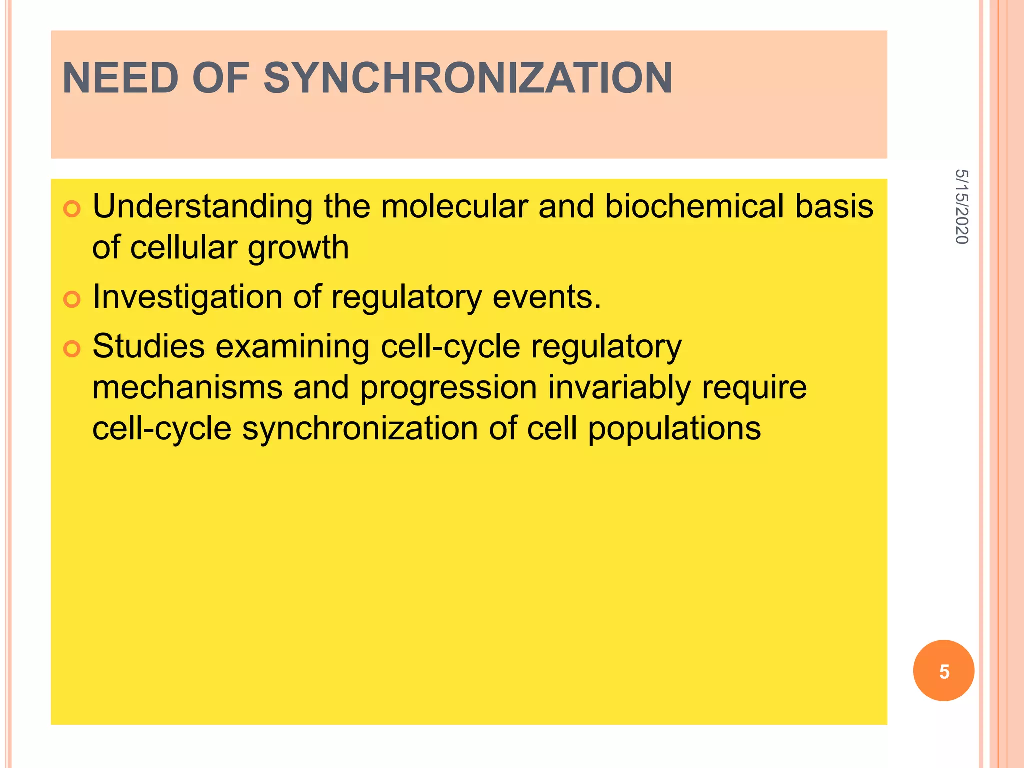 Cell synchronization | PPTX