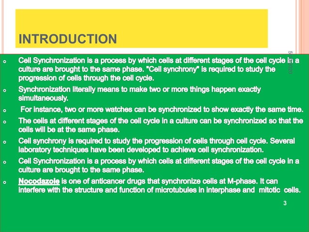 Cell synchronization | PPTX