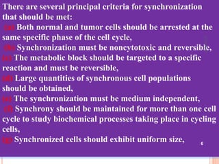 Cell synchronization | PPTX