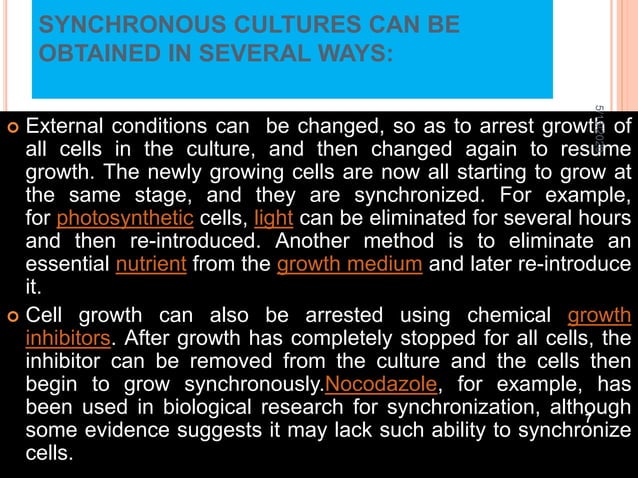 Cell synchronization | PPTX