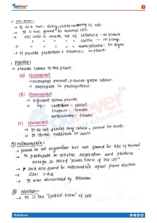 Cell Theory - Biology Handwritten Notes | PDF