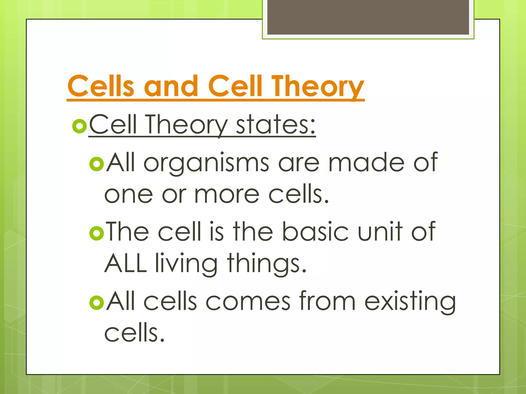 Cell theory | PPTX