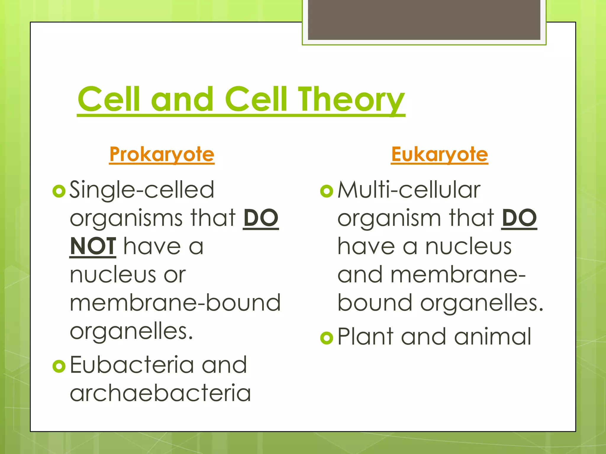 Cell theory | PPTX | Biological Sciences | Science
