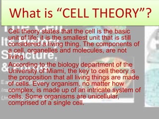 Cell theory | PPTX