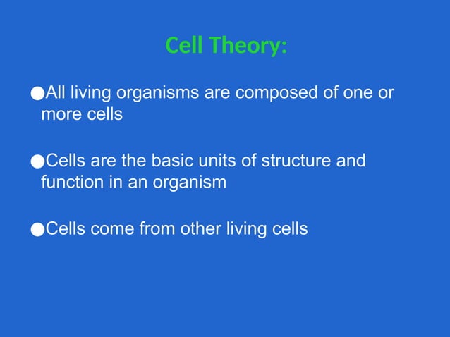 Cell Theory. History and Developmentpptx | PPTX