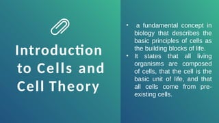 cell theory powerpoint presentation science | PPTX