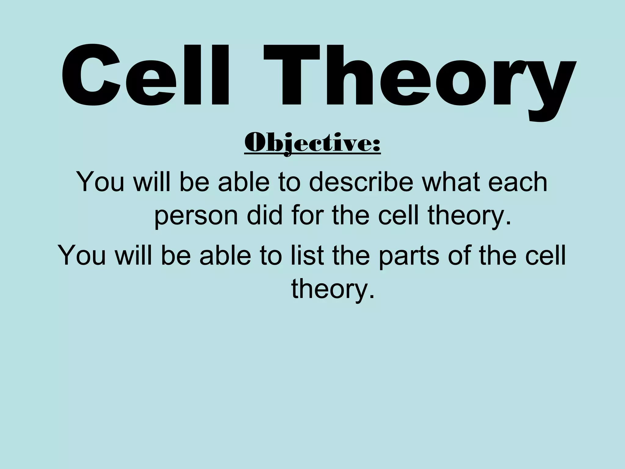 Cell theory | PPT