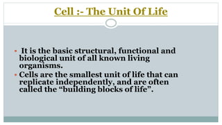 Cell :the unit of life | PPTX | Biological Sciences | Science