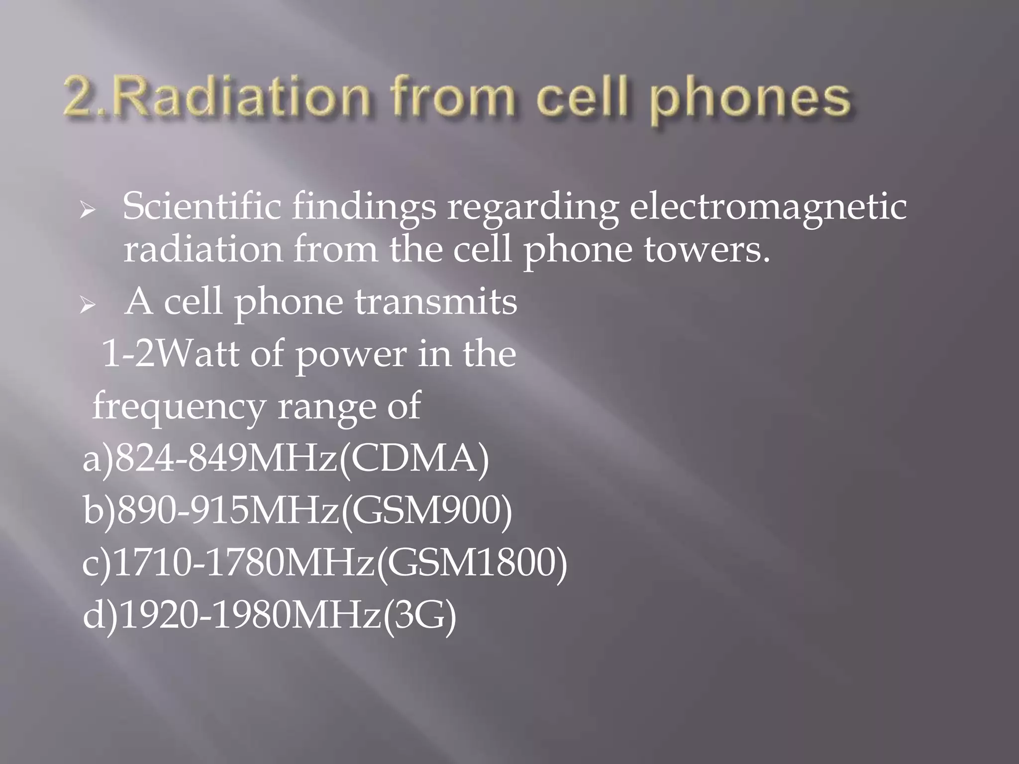cell tower radiation hazards | PPTX