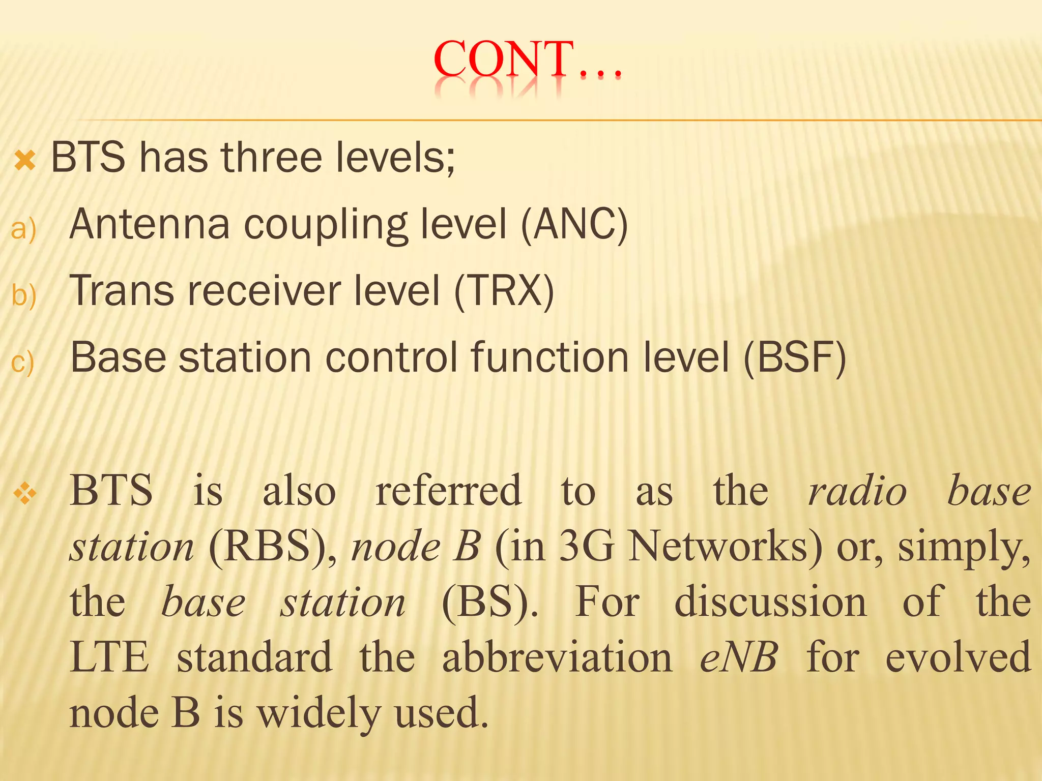 Cell tower, BTS & antennas | PDF